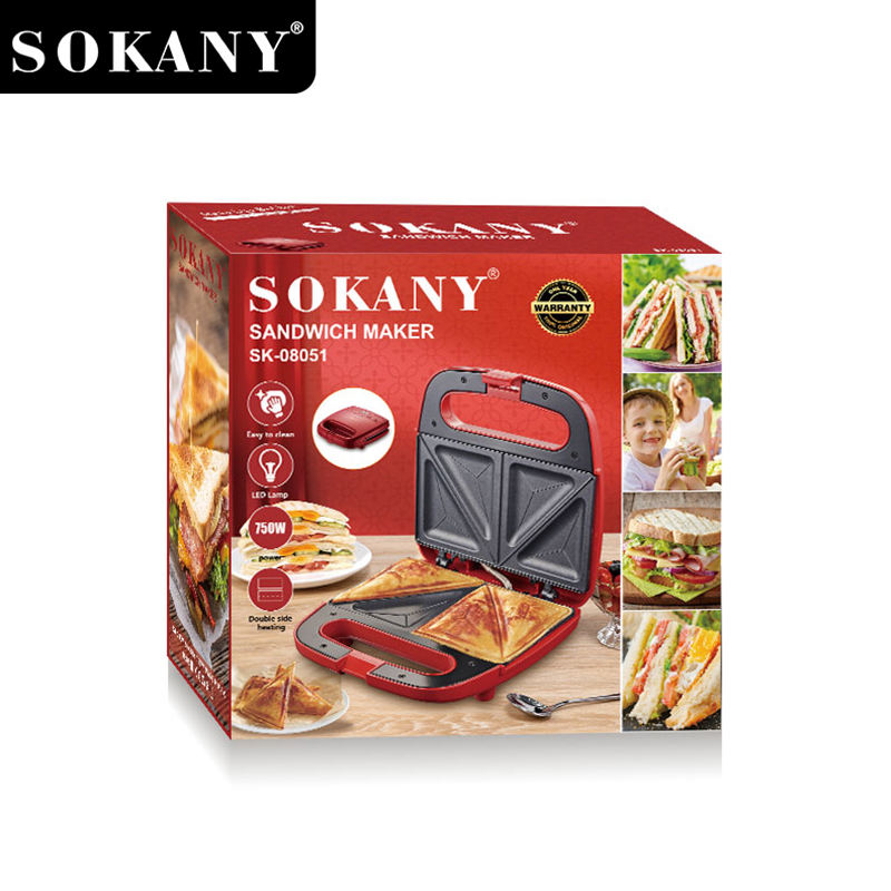 Custom Sandwich Maker with Non - Stick Coating | SOKANY