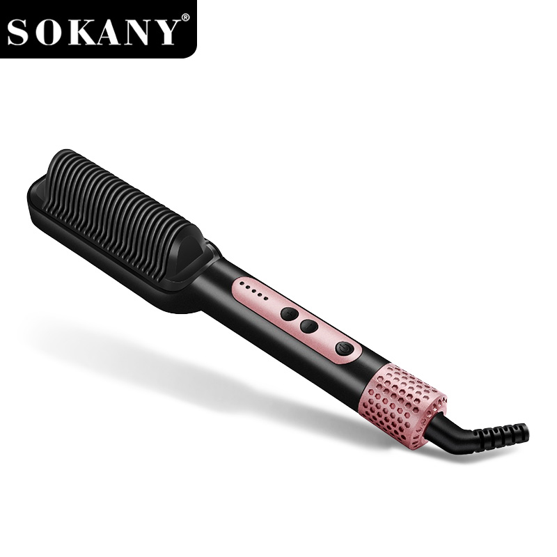 SOKANY SK-1008 Hair Straightner 5-Temp Variable Heating, 2-Min Heat ...
