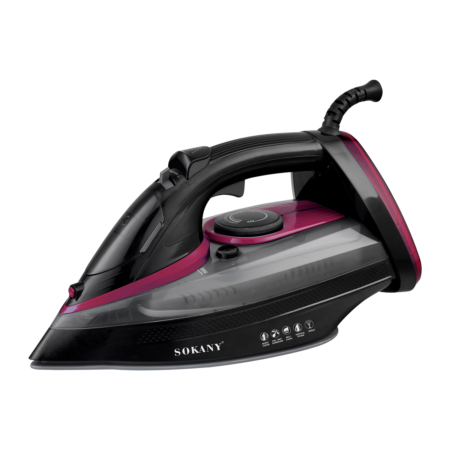 SOKANY SK-11012 Steam Iron with Ceramic Soleplate and 450ml Water Tank ...